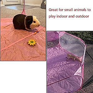 Jacone Portable Cute Hexagon Children Ball Pit, Indoor and Outdoor Easy Folding Ball Play Pool Kids Toy Play Tent with Carry Tote, Balls Not Included (Pink)