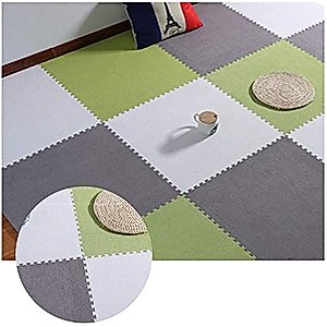 ALGFree Floor Play Mat Interlocking Foam Puzzle Mats Durable EVA Bedroom Living Room Carpet, 1cm Thick, 5 Colors (Color : A, Size : 30x30x1cm-9pcs)