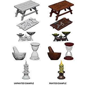 WizKids Deep Cuts Unpainted Miniatures Terrain: Wave 5: Workbench & Tools