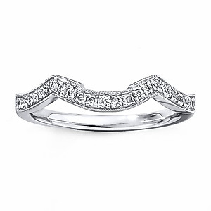 1 Carat (ctw) Bridal Set engagement rings for women 10K 14k 18K gold ring Platinum Plated Silver Princess moissanite rings - Y