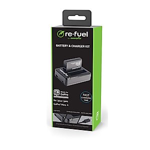 Re-Fuel Dual Port Battery & Charger kit for GoPro Hero4 - GoPro Hero 4 Black/Silver Battery Charger
