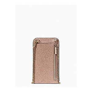 Kaste Spade Shimmy Glitter Boxed North South Tab Crossbody Phone Wallet Rose Gold