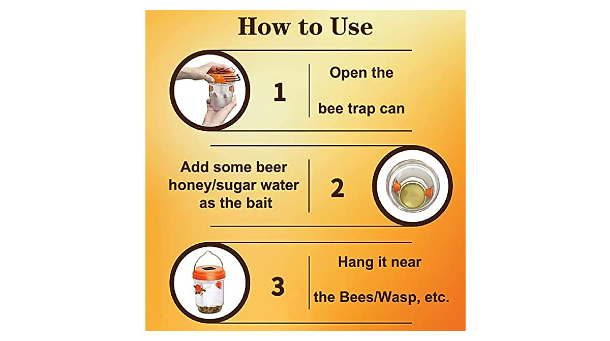 Wasp Traps Outdoor Hanging 2 Pack Fly Traps Bee Traps for Outside Light ...