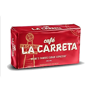 Cafe La Carreta Dark Roast Espresso Coffee 10 oz Miami Cuban style Espresso Ground Coffee