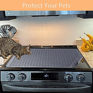Silicone Stove Top Cover for Electric Stove, 28"x20" Extra Large Silicone Dish Drying Mat，Glass Stove Top Protector for Ceramics，Multipurpose Mat