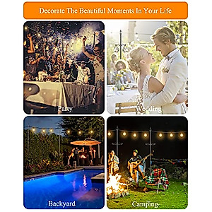 IRMNAN String Light Poles, Light Poles for Outside String Lights, 9FT String Light Poles for Outside 2 Pack, Easy to Assemble,10FT String Light Pole with Adjustable Shepherds Hook High-end Series