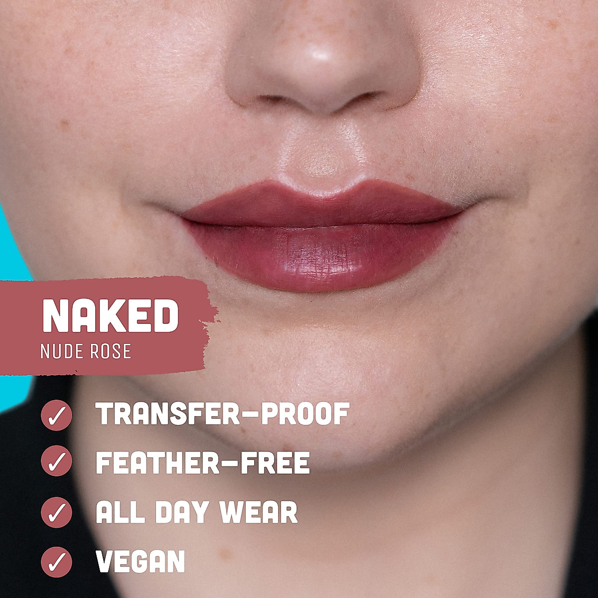 SKINGASM Liquid Blading Lips - 2-Phase High-Intensity Lip Stain for Hyper-Brilliant Color - Revolutionary Smudge Proof Lipstick and Matte Lipstick - Vegan Lip Makeup (Naked)