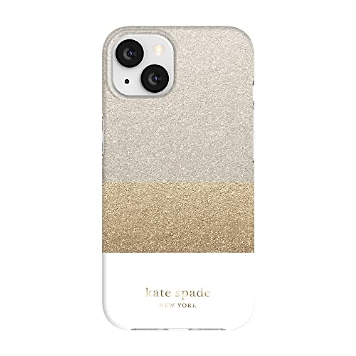 kate spade new york Protective Hardshell Case for iPhone 13 - Glitter Block White