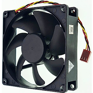 by Sunon EE92251S3-D020-C99 PVA092G12M Rear Case Computer Cooling Fan for Dell Vostro 200 400 430 460 470 Mini Tower RKC55 X755M XPS 8300 8500 8700 DC12V 3-Pin 92x92x25mm