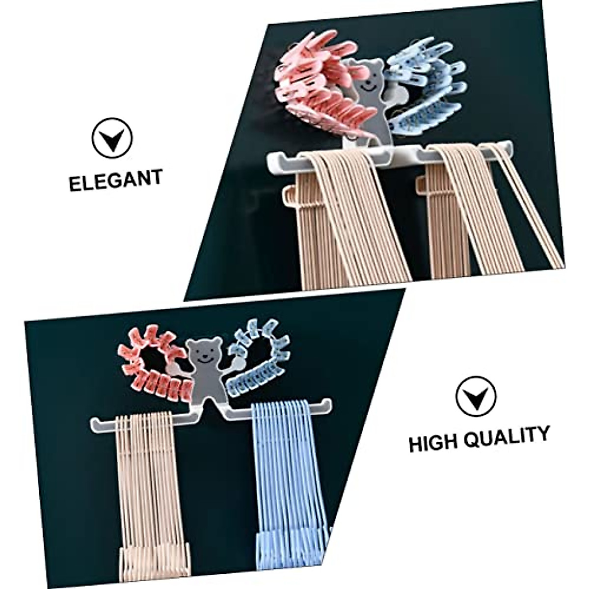 HOOTNEE 2Pcs Hanger Storage Rack Paper Towel Shelf Paper Towel Holder Wall Hooks for Coats Metal Clothes Hangers Wall Mounted Shelves for Storage Metal Storage Rack Shower Towel Stand pp