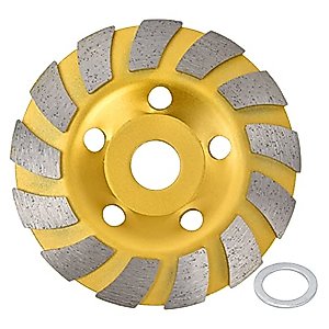 Concrete Grinding Wheel,Diamond Grinding Wheel Turbo Diamond Segments Cup Disc Fast Cutting for Masonry Grinder (125mm)