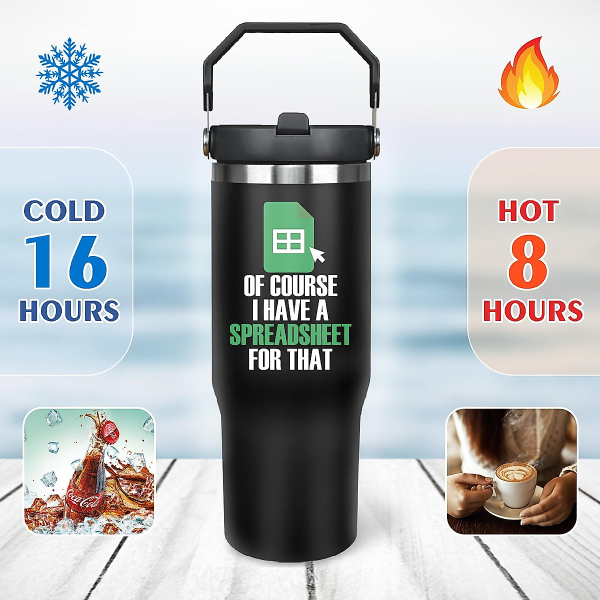 thmasamwr 30oz Excel Tumbler, Spreadsheet Coffee Mug, Relax I Have A Spreadsheet For That Mug for Accountant, CPA, Coworker, Funny Spreadsheet Excel Gifts for Men Women