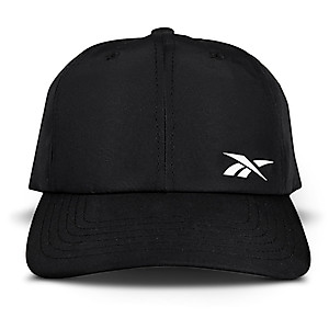 Reebok Lightweight Adjustable Performance Running Cap for Men and Women (One Size Fits Most), Black