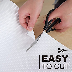 Moretoes Cabinet Liner, Non Adhesive Drawer Liner 17 Inch x 35 Feet, Non Slip Oil-Proof Shelf Liner for Kitchen Cabinets Pantry Under Sink Cupboard Closet Organizer (White)