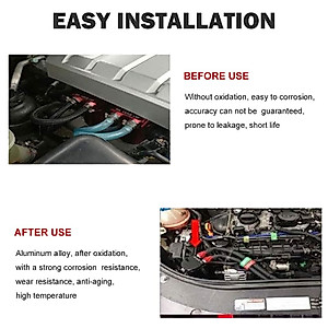 Ryanstar Oil Catch Can Kit Oil Separator Reservoir Tank Baffled Compatible with Ford F150 2.7EB 3.5EB 5.0L Passenger Side 2011-2021，Raptor 3.5L Ecoboost 2017-2021, Expedition 3.5L EcoBoost 2018-2021