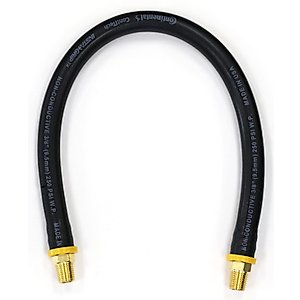 18-inch Short Air Compressor Hose: 1/4" Male NPT To 1/4" Male NPT Connections (Lead-Free Brass)