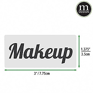 mDesign Home Organization Labels - Preprinted Label Stickers for Cosmetic Storage and Cleaning - Household Organizing for Jars, Canisters, Containers, Bins, and Boxes - 32 Count - Black