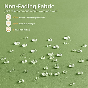 CAODOC Patio Furniture Set, 5 Pieces Outdoor Wicker Rattan Sofa Couch with Chairs, Ottomans and Comfy Cushions, All Weather High Back Conversation Set Garden Backyard, Brown Rattan Green Cushions