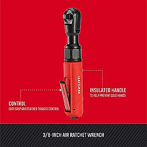 Craftsman CMXPTSG1007NB 3/8-inch Air Ratchet Wrench, Red