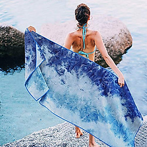 Ewedoos Yoga Towel Yoga Mat Towel with Anchor Fit Corners Non Slip Yoga Towels Hot Yoga Towel Yoga Pilates Workout Camping