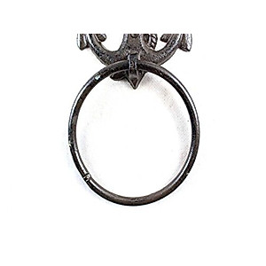 Cast Iron Anchor Towel Holder 8.5 Inch - Anchor Decoration - Metal Wall Art
