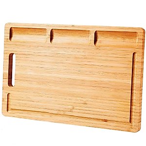 InnoStrive Cutting Board 100% Organic Bamboo Cutting Board For Kitchen Durable Chopping Board For Meats Bread Fruits With Deep Juice Croove…