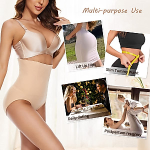 Ysabeloom Tummy Control Shapewear Panties for Women High Waist Body Shaper Briefs Shaping Underwear Panty