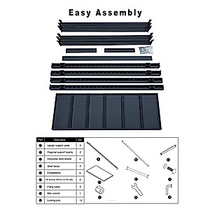 BIBKOK 3-Tier Industrial Shelving Rack, Heavy Duty Workshop Storage Rack, Adjustable Metal Garage Shelf,1500lbs Capacity for Warehouse Basement Storeroom Supermarket