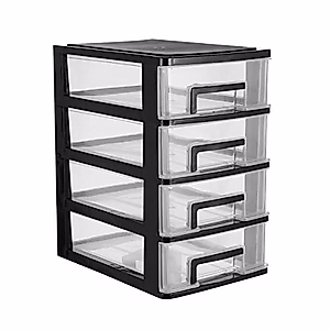 NOLITOY Four- Layer Storage Cabinet Drawer Type Closet Plastic Organizer Shelf Household Storage Rack Jewelry Storage Box for Home Office Storage Box Bedroom Storage Cabinet