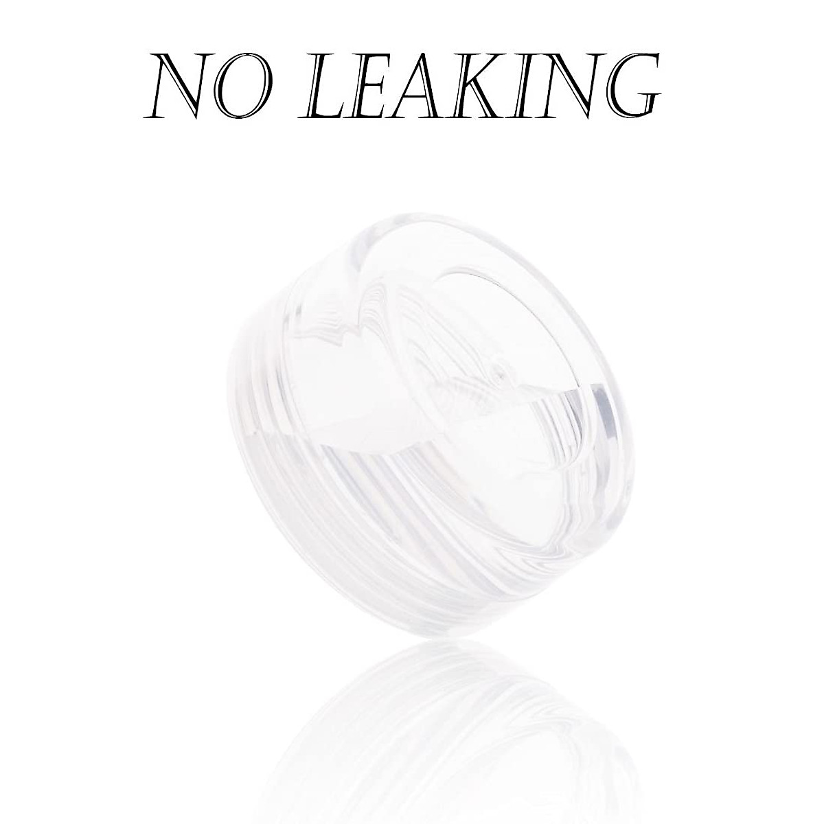 ZEJIA 3 Gram Sample Containers with Lids, 50 Count Tiny Sample Jars, 3ML Makeup Cosmetic Containers for Lip Balms, Lotion, Powder, Beauty Products(Clear Lids)