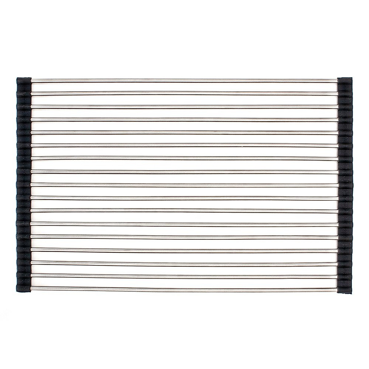 Kindred 17-Inch x 14-Inch Universal Kitchen Sink Stainless Steel Roller Mat, Dish Drying Rack or Trivet, FRM100