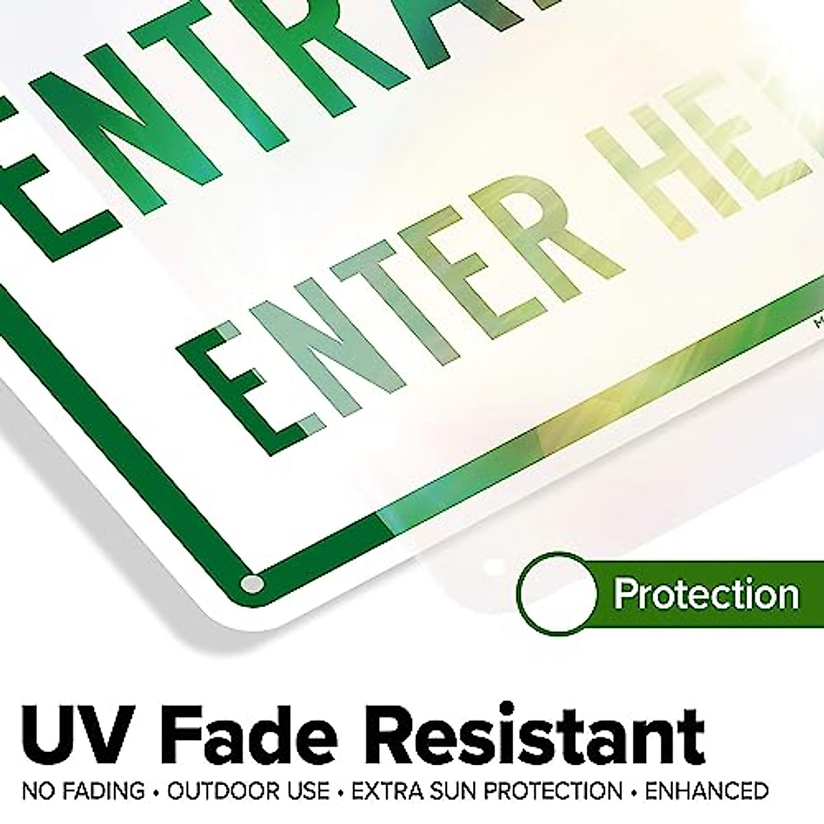 Welcome Main Entrance Enter Here Sign, 10x14 Inches, Rust Free .040 Aluminum, Fade Resistant, Made in USA by My Sign Center