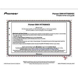 Pioneer DMH-WT7600NEX 1-DIN Digital Media Receiver w/Floating 9 inches Display (Renewed)
