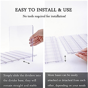 LARENNT 2 Pack Purse Organizer for Closet - Adjustable Acrylic Shelf Dividers for Closet Organization- Clothes Purse Bag Handbag Organizer for Home Kitchen Bedroom Bathroom (10 PCS)