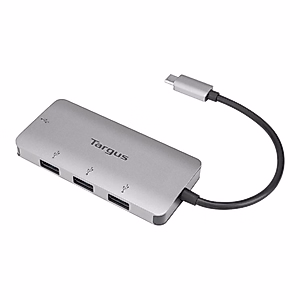 Targus USB-C to 4-Port USB-A Hub – Expand Your Connections with High-Speed Data Transfer and Universal Compatibility, Laptop USB Splitter and Adapter (ACH226BT)