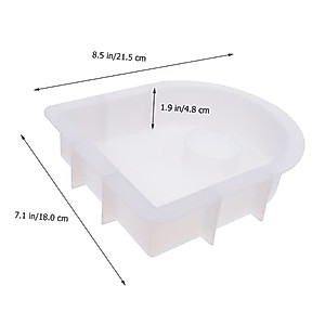 Operitacx 4pcs Clock Ornaments Resin Craft Molds DIY Clock Molds Large Tray Molds Jewelry Tray Large Silicone Molds Silicone Molds for Candles DIY Mold Kit DIY Silicone Mold Clock DIY Molds