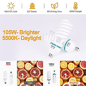 EMART Softbox Lighting Kit with Light Reflector, 24"x24" 1000W Photography Soft Box Continuous Light Set with Photo Studio Bulbs, Professional Camera Light Equipment for Video Recording, Filming