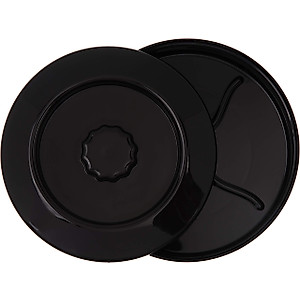 CFS 047503 Stackable Tortilla Server w/Lid, 7-1/4" / 2", Black