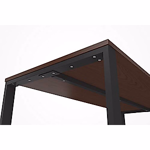 HON Basyx Commercial-Grade Executive Desk, 55", Walnut