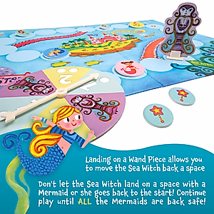 Peaceable Kingdom Mermaid Island Award Winning Cooperative Board Game for 2 to 6 Kids Ages 5+