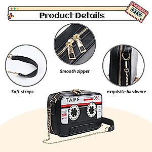 Emprier Women's Retro Tape Recorder Evening Purse Crossbody HandBag Shoulder Bag Clutch Party bag