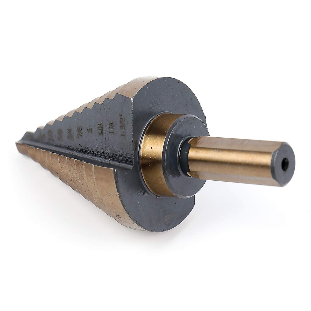 Yesland 5pcs Hss Cobalt, Multiple Hole 50 Sizes High Speed Metal Step Drill Bit Set with Aluminum Case