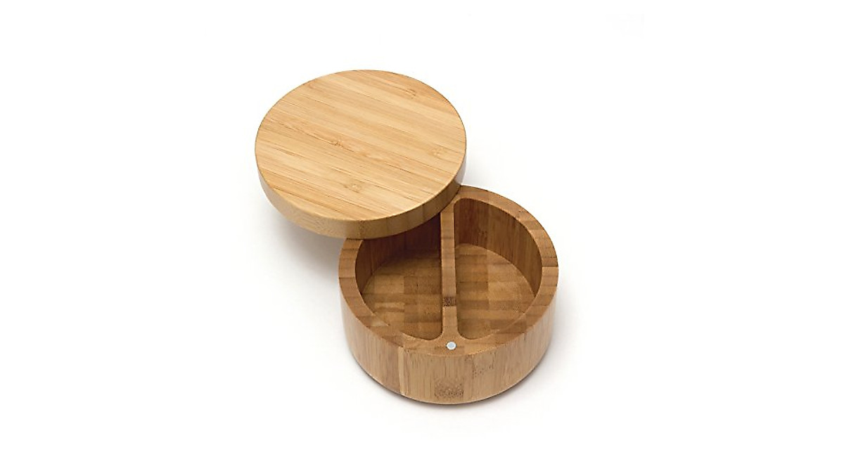 Lipper Int'l Bamboo Spice Box w/ Divided Swivel Lid