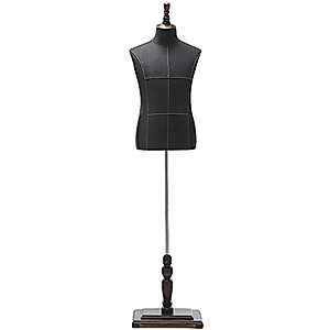 Tailors Dummy Mannequin Torso Body with Wooden Base| for Clothing Display with Adjustable Height Dressmakers Dummy