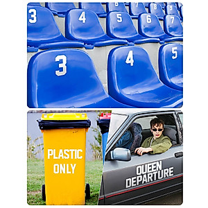 Seloom 148 PCS Reflective Mailbox Numbers and Letters Stickers Decals,4" X 7 Set Number 0-9 and 4" X 3 Set Alphabet Letter for Outside Indoor,Vinyl Self-Adhesive Waterproof Door House Address Stickers