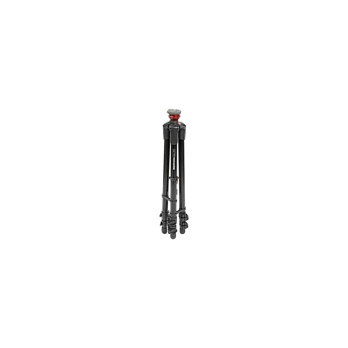 Manfrotto 755XB 3-Section Anodized Aluminum MDeVe Video Tripod, Black