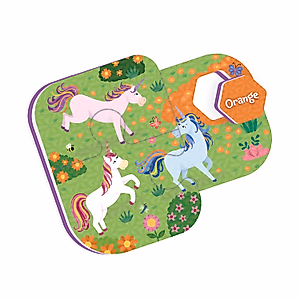 Peaceable Kingdom Enchanted Unicorns Bath Puzzles - Bath Toys for Toddlers – Foam Bath Puzzles for Kids Ages 18 Months+ - Boost Fine Motor Skills (17 Pieces, 5 Puzzles)