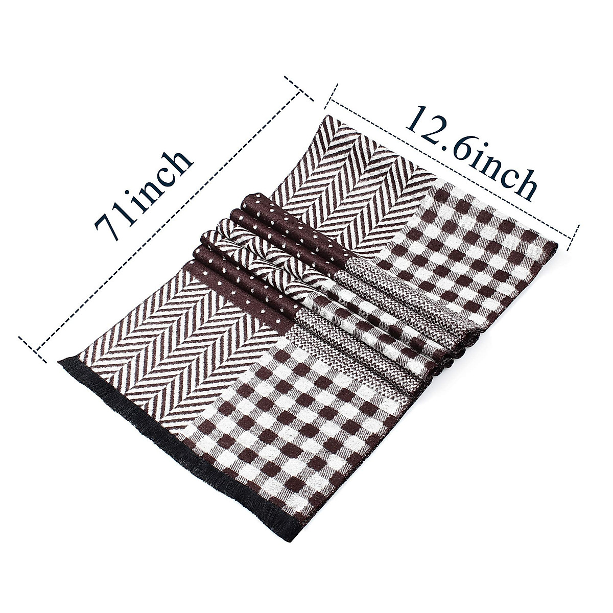 HAWSON Scarf for Women and Men Cashmere Scarves for Winter Soft & Luxurious Unisex Neck Warmer Travel Head Wraps-Red/Navy-Blue - Pure Red