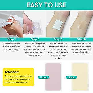 iTecFreely Tattoo-Cover-Up Sweatproof-Waterproof-Tattoo-Cover-Up-Tape Ultra-Thin-Invisible-Breathable-Patch-Concealer-Sticker-Suitable-for-Spot-and-Scar