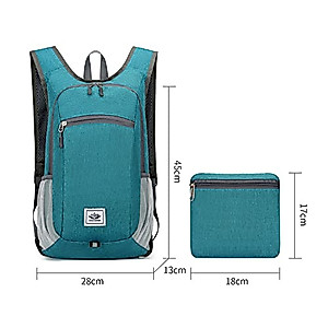 asUwish 12L Hiking Backpack Ultralight Lightweight Packable Hiking Backpacks Water Resistant Folding Daypack for Travel (Blue)